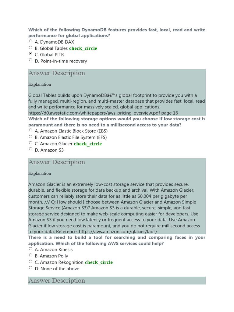 Aws Sample Paper 4 Pdf Amazon Web Services Cloud Computing