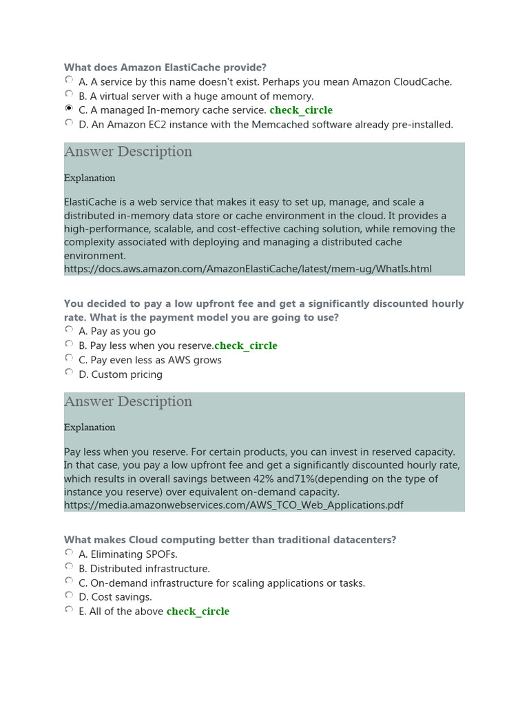 AWS Sample Paper 1 | Download Free PDF | Amazon Web Services | Cloud ...