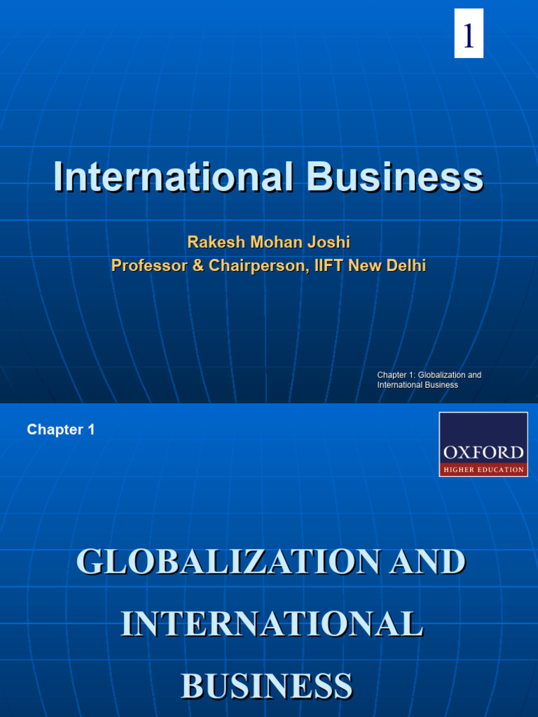 Chapter 1 Globalization International Business | PDF | International ...