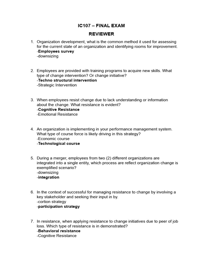 Hbo Final Exam Reviewer | PDF | Leadership | Organizational Culture