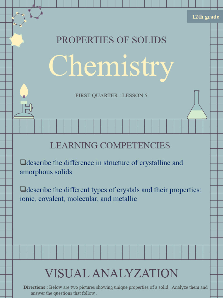 Lesson 5 Properties of Solids | PDF | Solid | Crystal