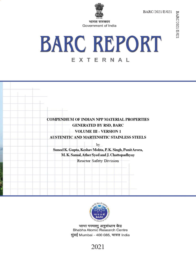 Compendium Vol. 3_Austenitic and Martensitic SS_BARC Ext Report | PDF | Fracture | Deformation ...