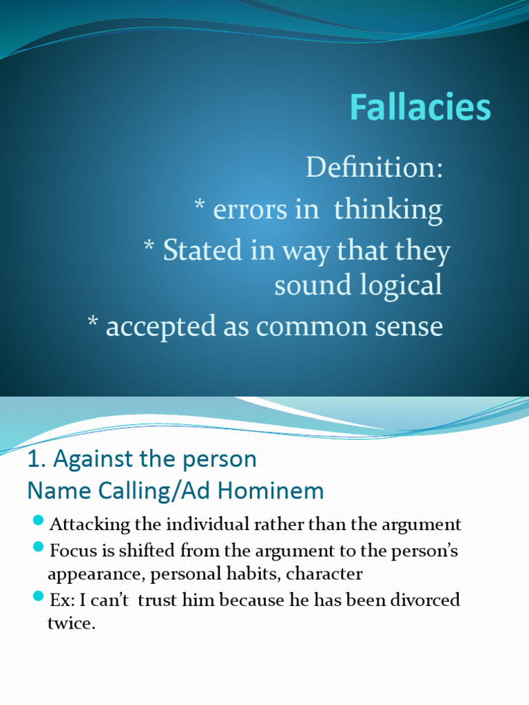 Fallacies PPT(1) | PDF