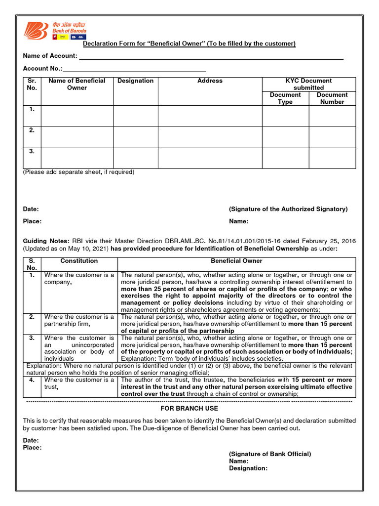 Bo New Form - Revised 2022 | PDF | Trust Law | Ownership