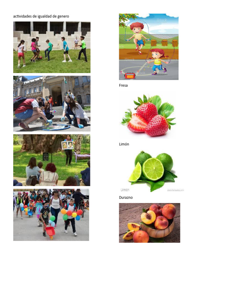 Actividades de Igualdad de Genero | PDF | Desarrollo sostenible ...