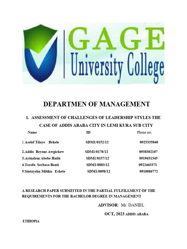 AYNALEM AND HER FREINDS FINAL RESEARCH Ready To Print Out1111 | PDF ...