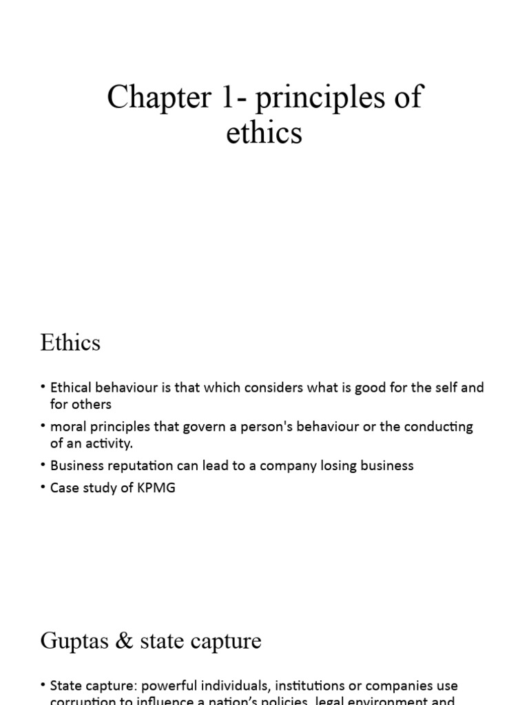 Chapter 1 - Principles of Ethics | Download Free PDF | Business | Economies Chapter 1 - Principles of Ethics | Download Free PDF | Business | Economies