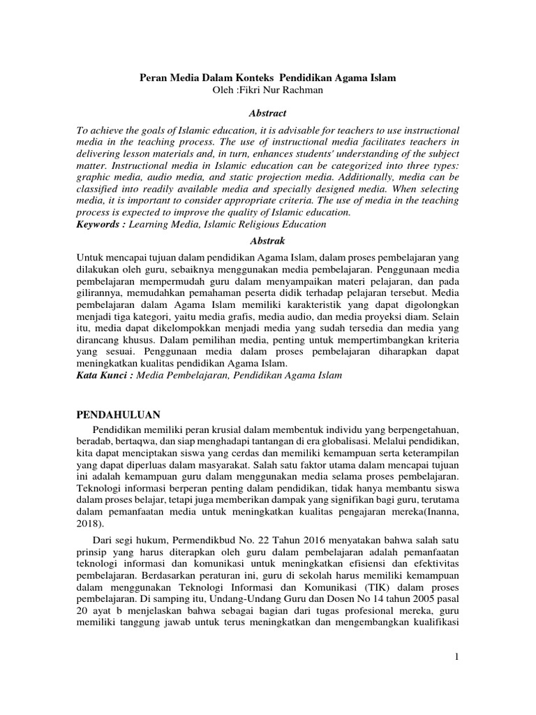 Fikri Nur Rachman - Ilmu Dan Tafsir Tarbawi - Fix | PDF | Karier ...