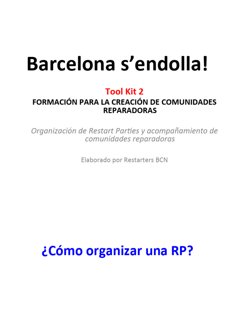 TOOL KIT 2 Organizacion BCN Sendolla (1) | PDF