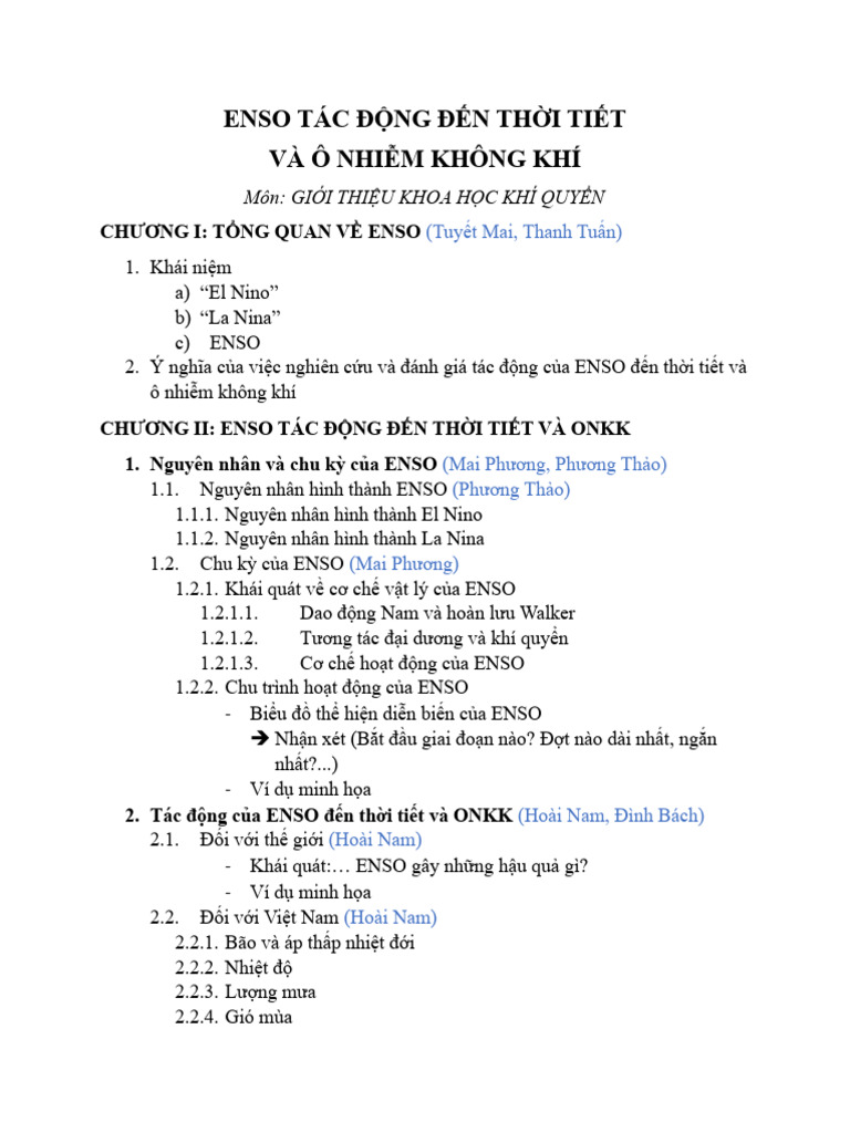 Outline ENSO | PDF