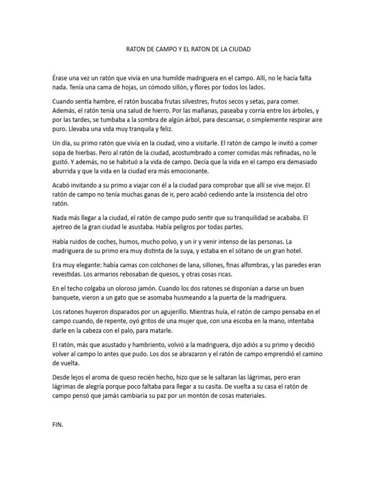 Cuento Generosidad Pdf