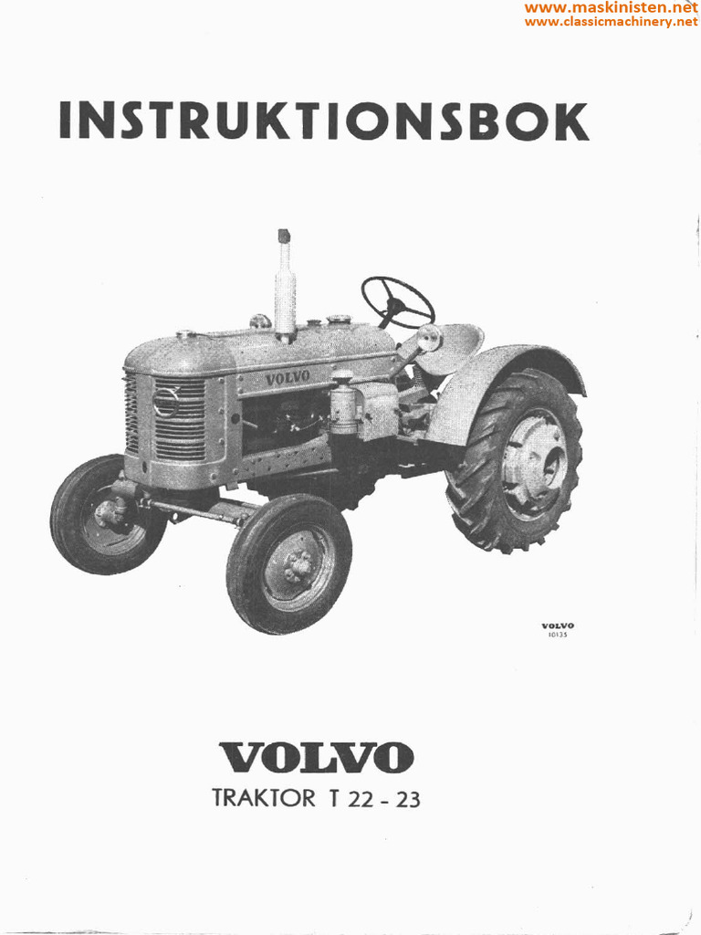 Volvo T22 Instruktionsbok | PDF