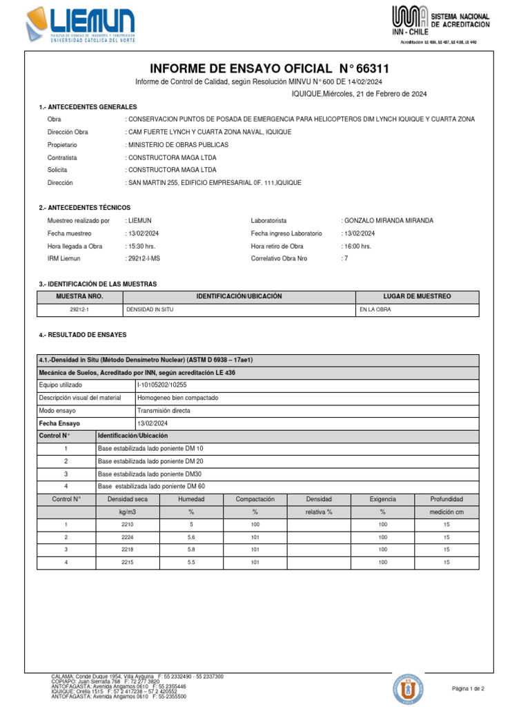 Compactación Base Granular 2 | PDF