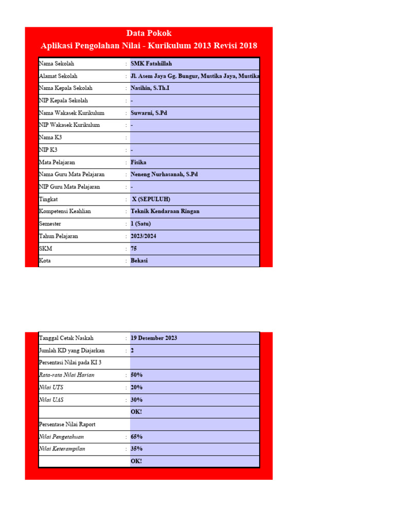 Fisika TKR Nilai Akhir | PDF