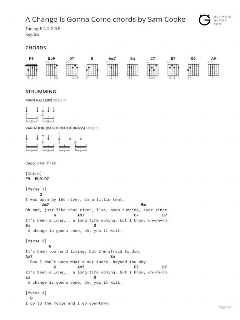 A Change Is Gonna Come Chords | PDF