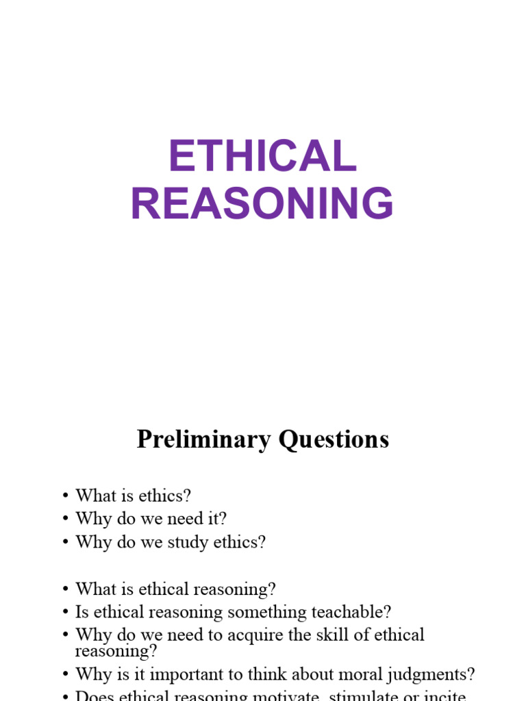 Understanding Ethical Reasoning Basics | PDF | Reason | Morality