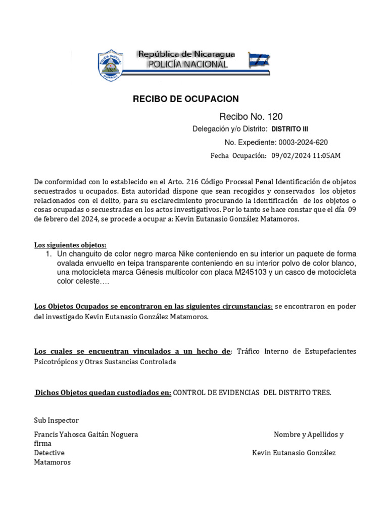 Recibo de Ocupacion | PDF