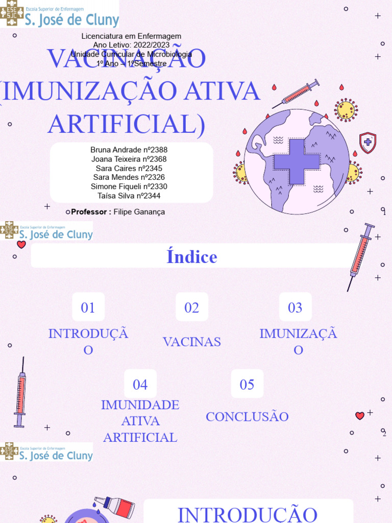 Imunização Ativa Artificial e Vacinação | PDF | Sistema imunológico ...