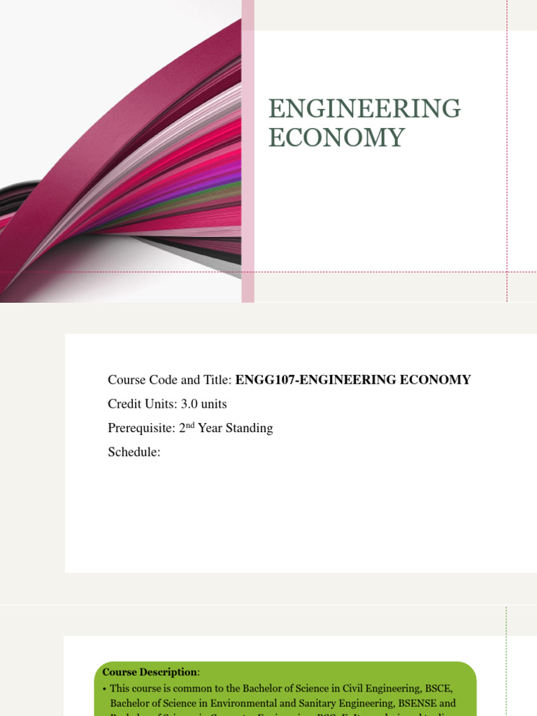Introduction To Engineering Economy | PDF | Economics | Engineering ...