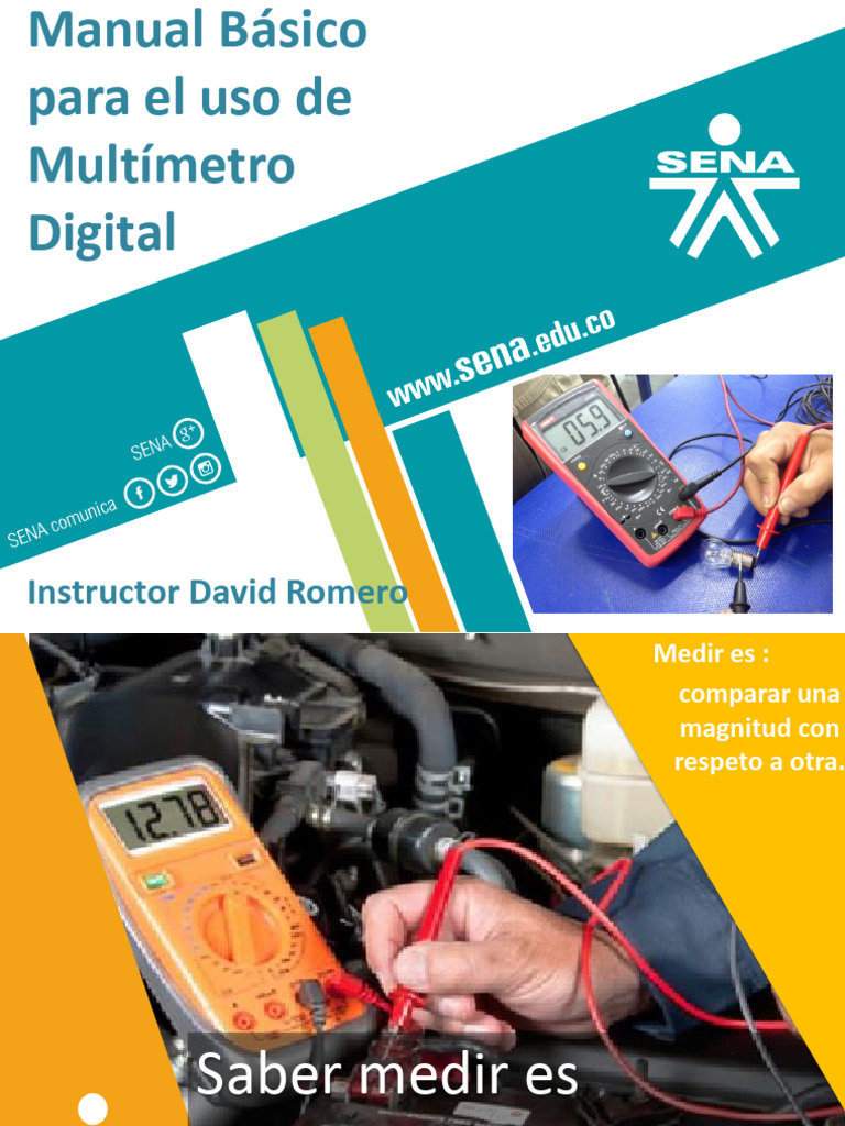 Manual Basico para Multimetro | PDF | voltaje | Ingenieria Eléctrica