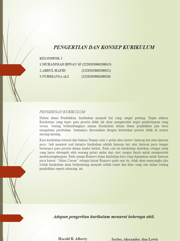 Pengertian Dan Konsep Kurikulum | PDF | Karier & Perkembangan