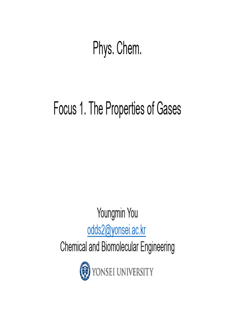 PChem Focus1 | PDF | Chemistry | Physical Sciences
