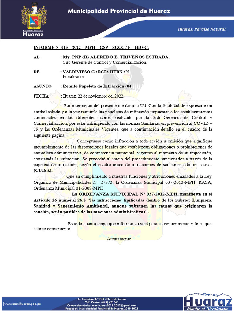 Informes Chayo | PDF | Saneamiento | Ley estatutaria