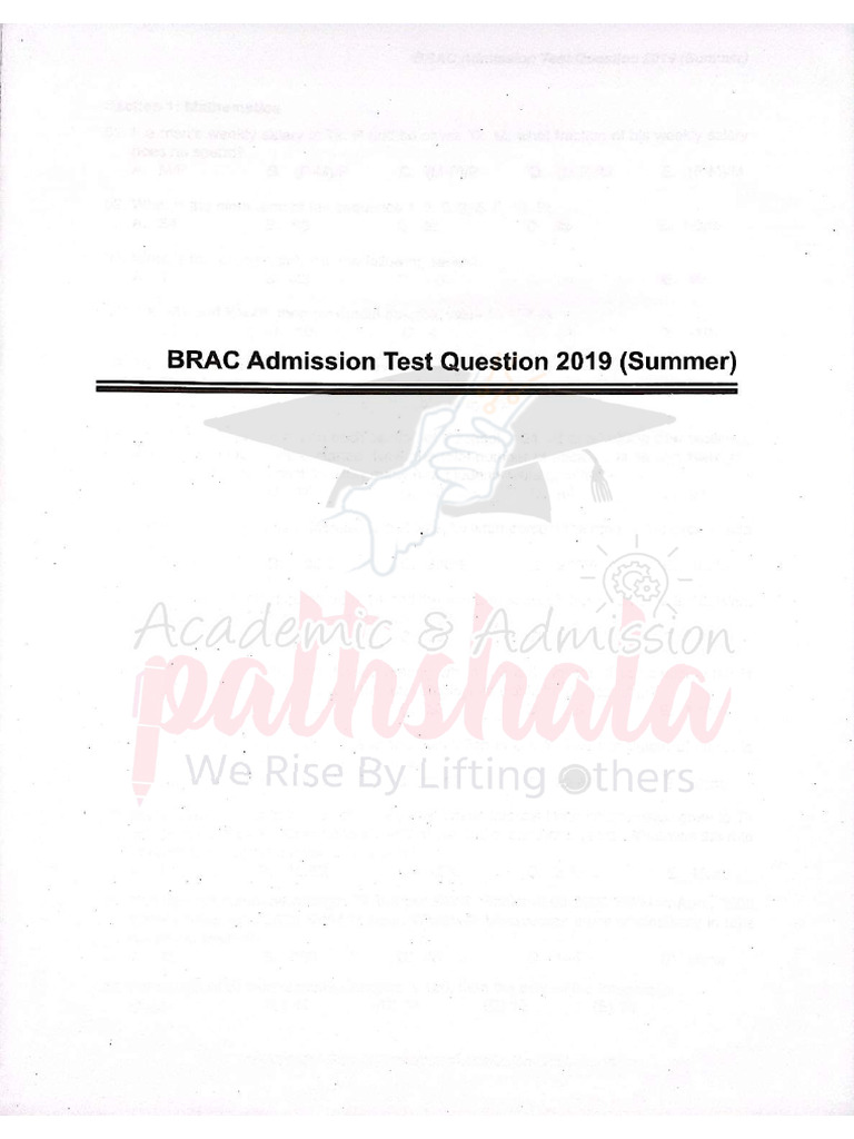 BRAC 2019 (Summer) | PDF