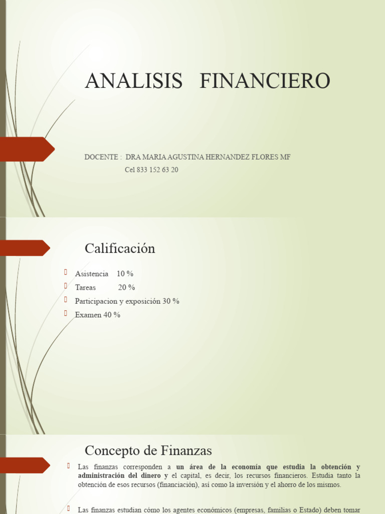 ANALISIS FINANCIERO | PDF | Contabilidad | Estado financiero
