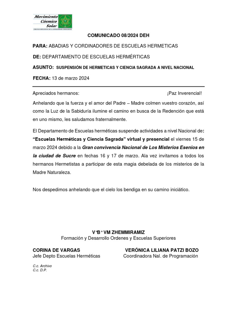 Comunicado 08 1 | PDF