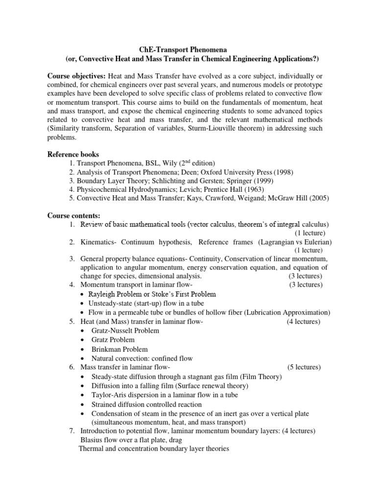 ChE Transport Phenomena | Download Free PDF | Fluid Dynamics | Chemical Engineering