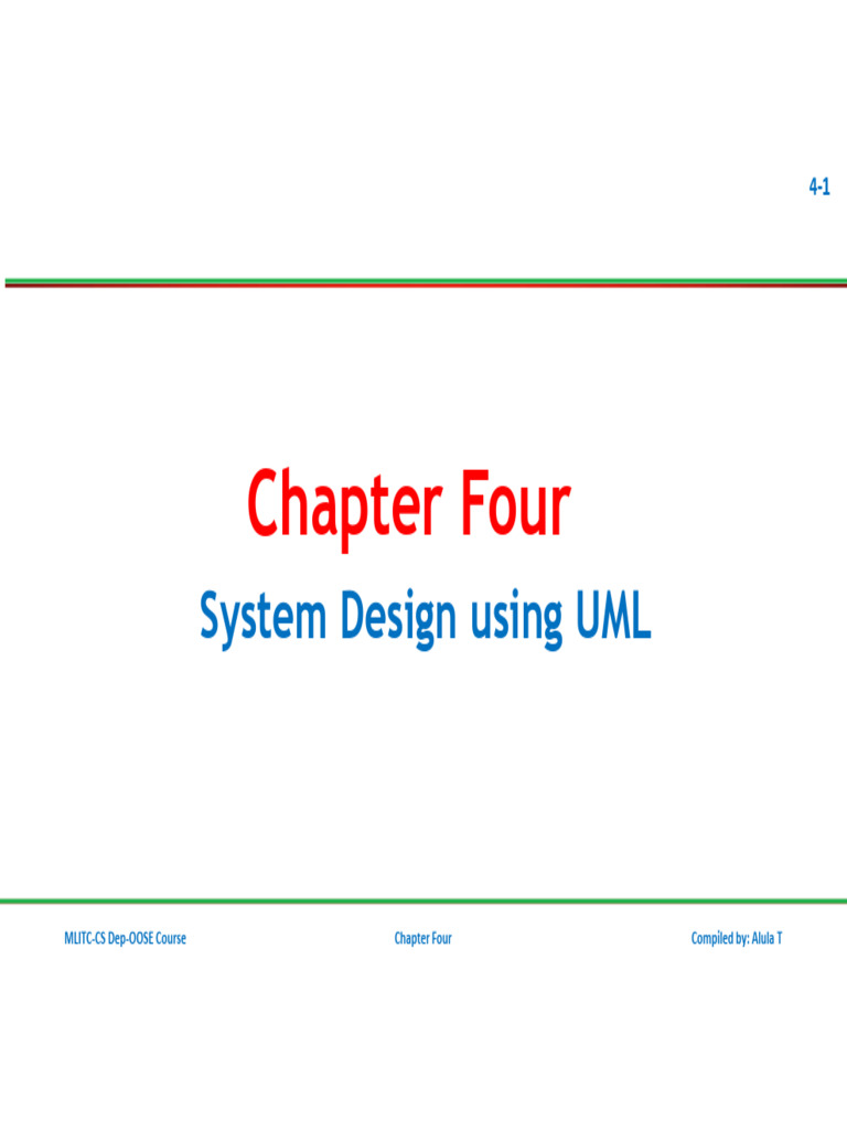 Oose Chapter Four Pdf Use Case Class Computer Programming