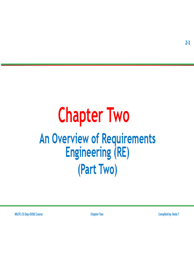 OOSE Chapter Two P2 | Download Free PDF | Use Case | System