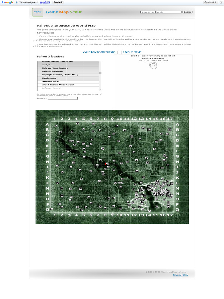 Fallout 3 Interactive World Map | PDF