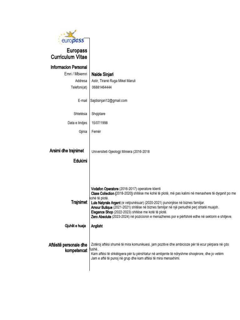 Naide CV | PDF