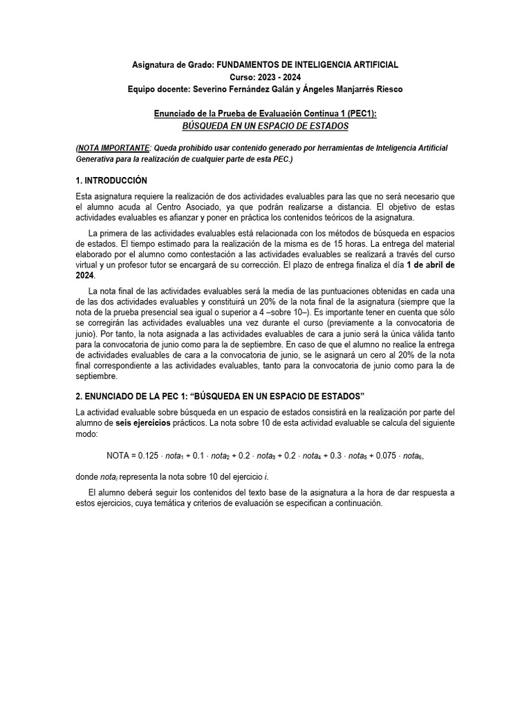 2024 PEC1-enunciado | PDF | Combinatoria | Teoría de grafos