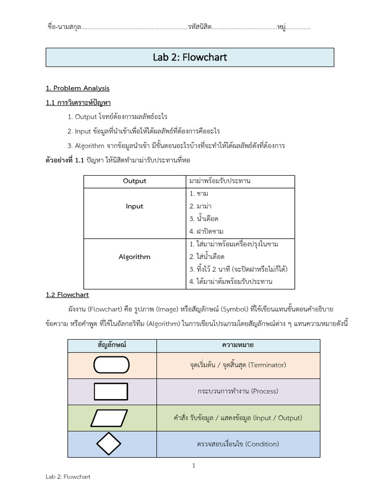 Lab 02 Flowchart | PDF