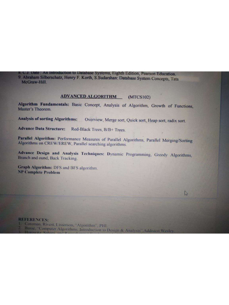 Advance Algorithms | PDF