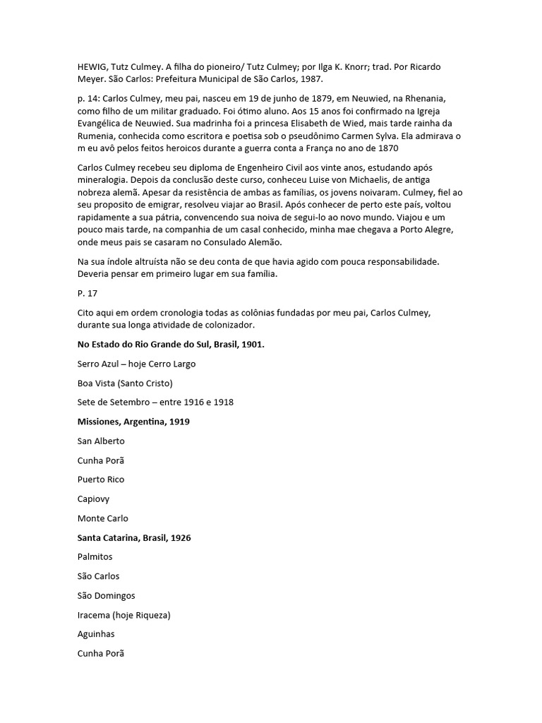 HEWIG A Filha Do Pioneiro 1987 | PDF | Castelo