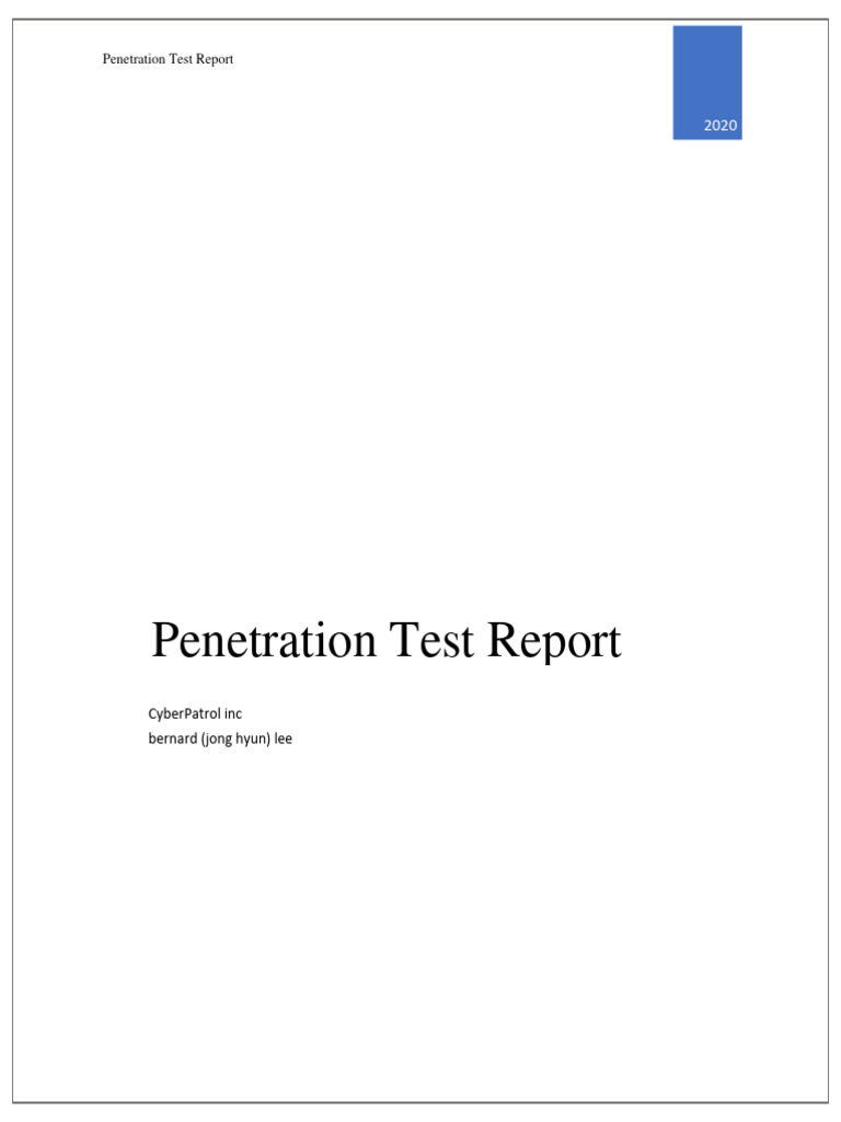 Penetration Test Report Mr. Robot | PDF | Security | Computer Security