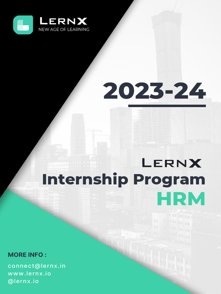 Lernx Internship Program - HRM | PDF | Recruitment | Social Media