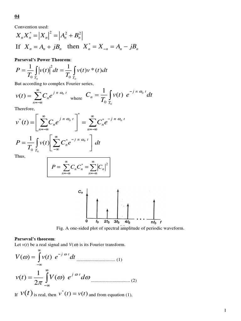 Handout - 04 (CT) | PDF | Mathematical Analysis | Harmonic Analysis