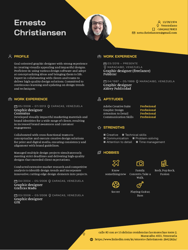 Ernesto Christiansen CV (English) | PDF | Graphic Design | Brand