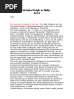 Initiation Ritual Into The Templars 1 | PDF | Knights Templar