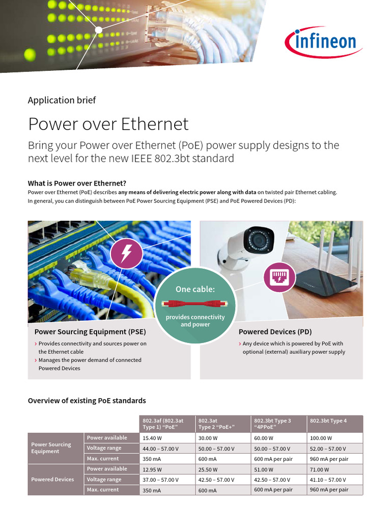 Infineon-Bring Your PoE Power Supply Designs To The Next level-ApplicationBrief-v01 00-EN ...