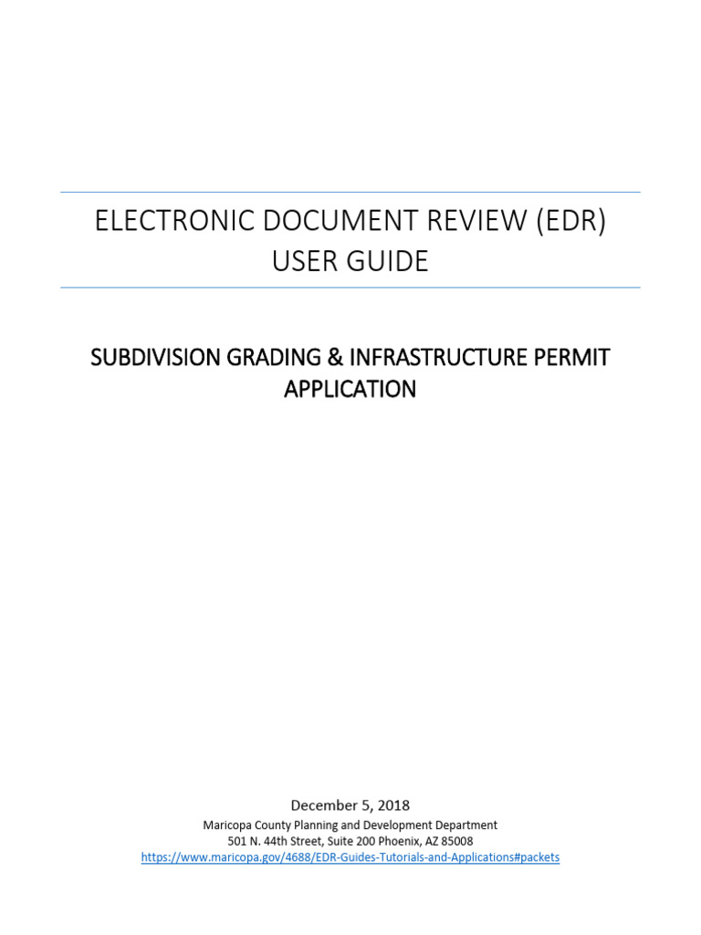 EDR Use Guide - Subdivision Grading Infrastructure 12-5-18 - 201812050928378009 | PDF | Software ...