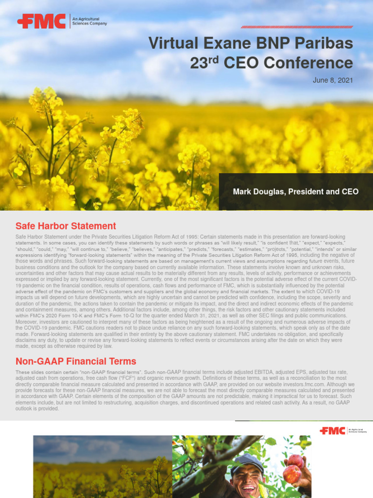 FMC Exane Conf Slides June 2021 v4 | Download Free PDF | Economies ...