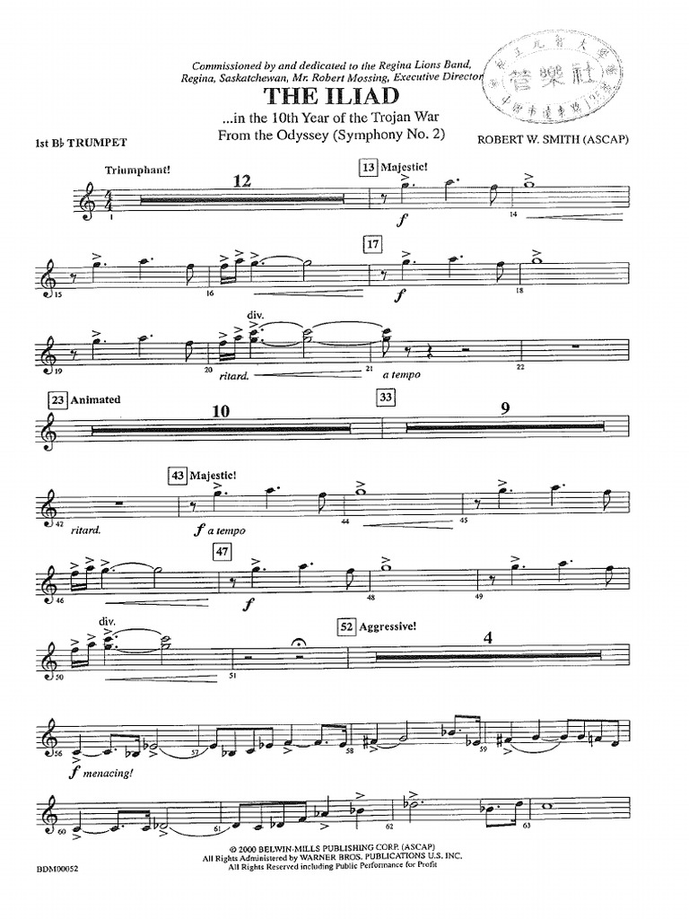 THE ILIAD分譜1 | PDF