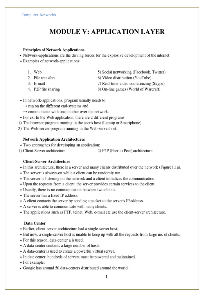 APPLICATION LAYER | PDF | Domain Name System | Peer To Peer