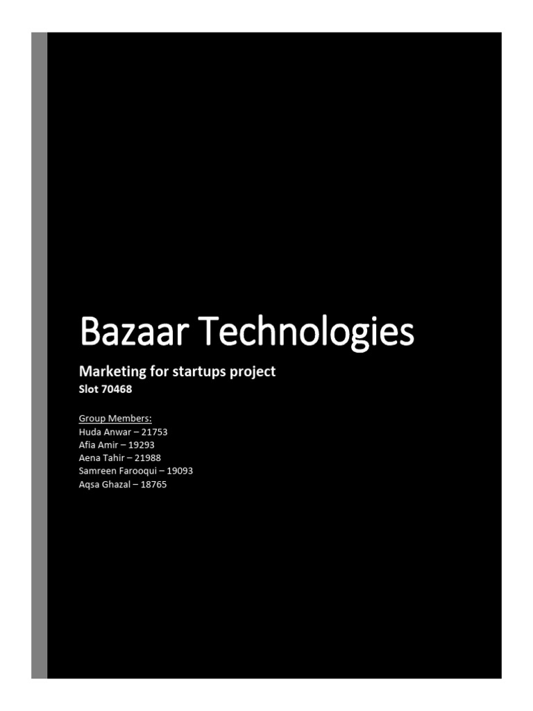 Project BazaarIntro 70468 Group09 | PDF | E Commerce | Trade